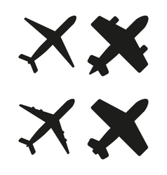 Black plane outline vector by YasnaTen - Image #8632635 - VectorStock