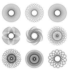Set of circular patterns Royalty Free Vector Image