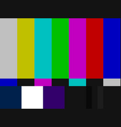 Tv test icon has no signal vertical multi colored Vector Image
