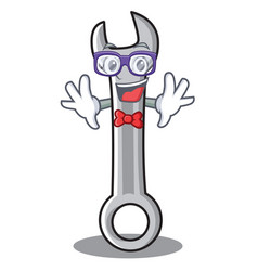 Finger spanner character cartoon style Royalty Free Vector