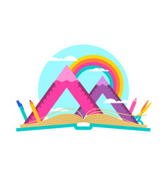 Word design for school subject mathematics Vector Image