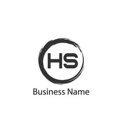 Initial letter hs logo template design Royalty Free Vector