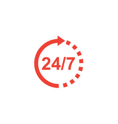 24 7 Royalty Free Vector Image - VectorStock