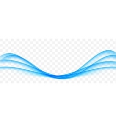 Transparent blue wave of waterabstract waves Vector Image