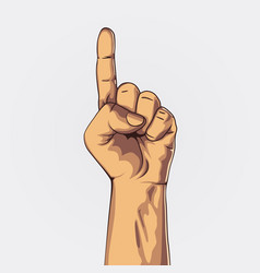 Hand in middle finger sign Royalty Free Vector Image