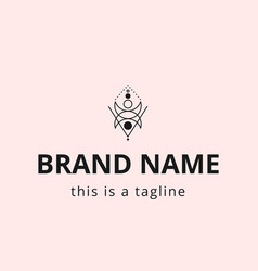 Logo lines and shapes Royalty Free Vector Image