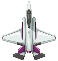 Jet fighter and aircraft top view set Royalty Free Vector