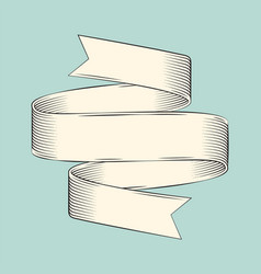 Winding ribbon heraldic symbol for decoration Vector Image