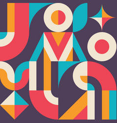 Abstract geometric typography letters background Vector Image