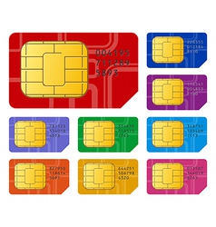 Sim card set Royalty Free Vector Image - VectorStock