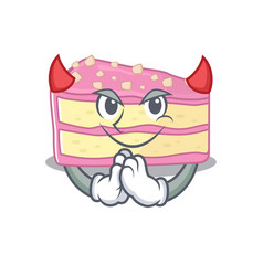 Cute food cupcake and slice cake cherry sweet Vector Image