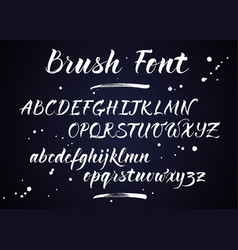 Brushpen lettering alphabet Royalty Free Vector Image