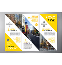 Brochure 3 fold flyer design a4 template Vector Image