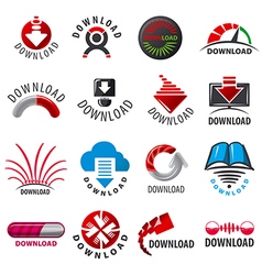 Big set of logos computers Royalty Free Vector Image