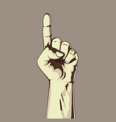 Hand in middle finger sign Royalty Free Vector Image