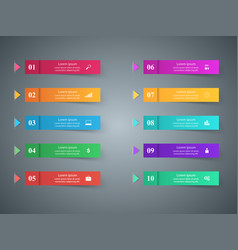 Infographic design list of 10 items Royalty Free Vector