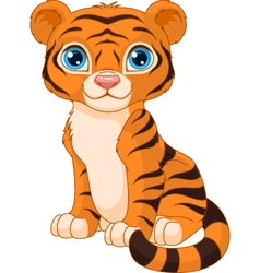 Tiger cub Royalty Free Vector Image - VectorStock
