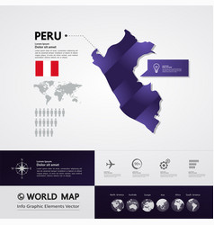 Peru map Royalty Free Vector Image - VectorStock