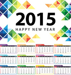 Calendar 2015 year with colored pencils Royalty Free Vector