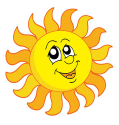 Hugging sun and cloud Royalty Free Vector Image