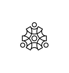 People gear cog cogs logo icon Royalty Free Vector Image