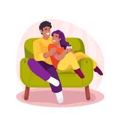 Kids watching cartoons isolated cartoon Royalty Free Vector