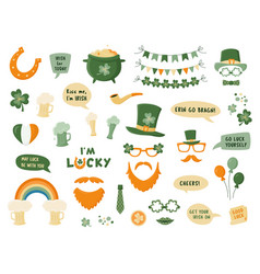 Photo booth props for valentines day Royalty Free Vector