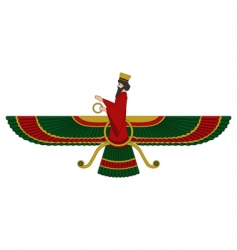 Faravahar or fravashi symbol Royalty Free Vector Image