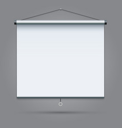 Projector screen with red seats for presentation Vector Image