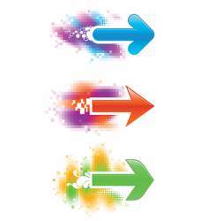 Brigt color arrows set Royalty Free Vector Image
