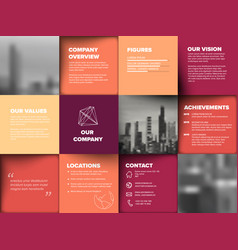 Company profile template with mission vision Vector Image