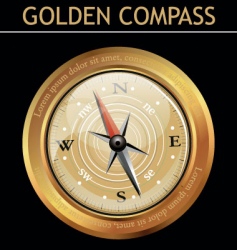 Golden compas Royalty Free Vector Image - VectorStock