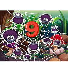 How to write number nine Royalty Free Vector Image