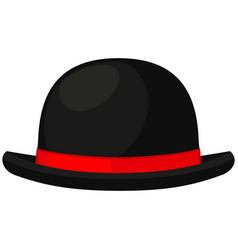Red bowler hat Royalty Free Vector Image - VectorStock