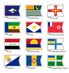 Rectangular flags of 2018 world cup countries Vector Image