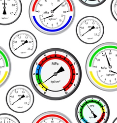 Steampunk round banner with pressure gauge Vector Image