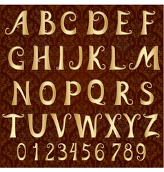 Vintage numbers set Royalty Free Vector Image - VectorStock