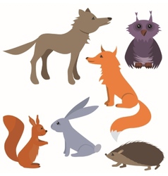Cute forest animals Royalty Free Vector Image - VectorStock