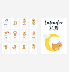 Cute teddy bear Royalty Free Vector Image - VectorStock