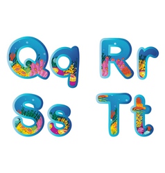 Cartoon letters Royalty Free Vector Image - VectorStock