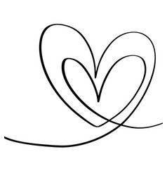 Love two hearts logo in sign of infinity Vector Image