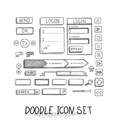 Hand drawn monochrome family wardrobe concept Vector Image