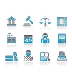 Vintage colored judicial system poster Royalty Free Vector