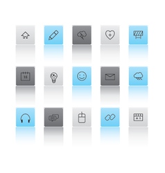 Elegant web icon buttons Royalty Free Vector Image