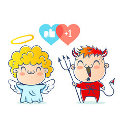 Angel and devil Royalty Free Vector Image - VectorStock