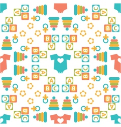 Newborn baby girl seamless pattern Royalty Free Vector Image