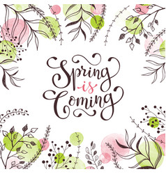Spring time wording Royalty Free Vector Image - VectorStock