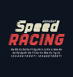 Dynamic alphabet design typeface letters Vector Image