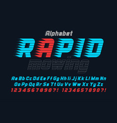 Dynamic alphabet design typeface letters Vector Image