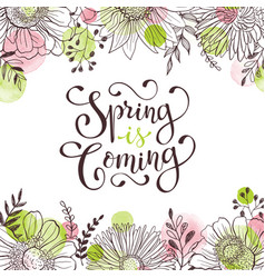 Spring time wording Royalty Free Vector Image - VectorStock